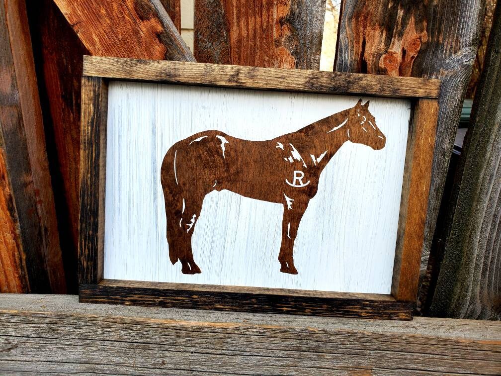 Custom Horse Brand Wall Decor Branded Horse Ranch Decor | Etsy
