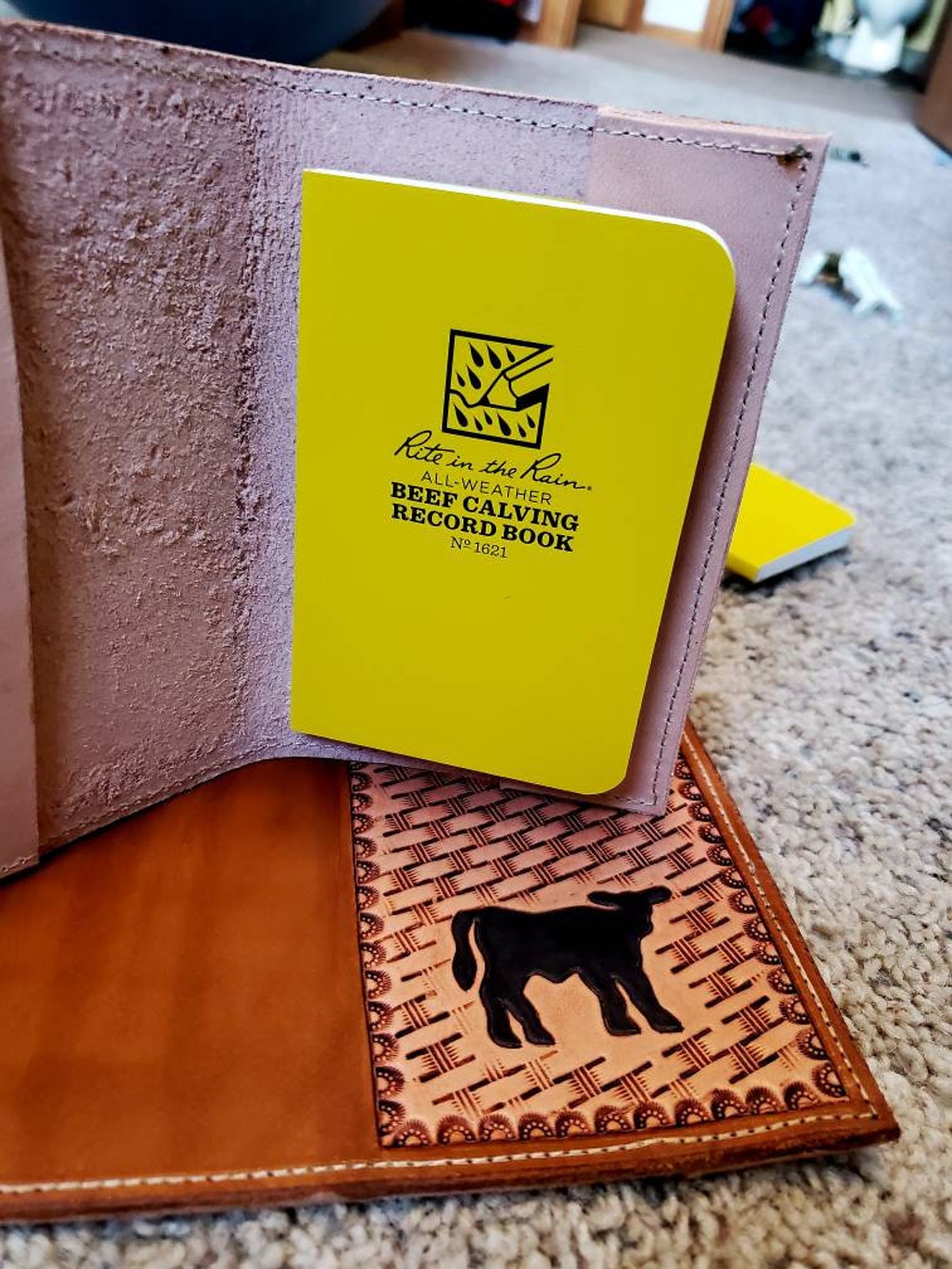 Leather Angus Calving Book - Etsy
