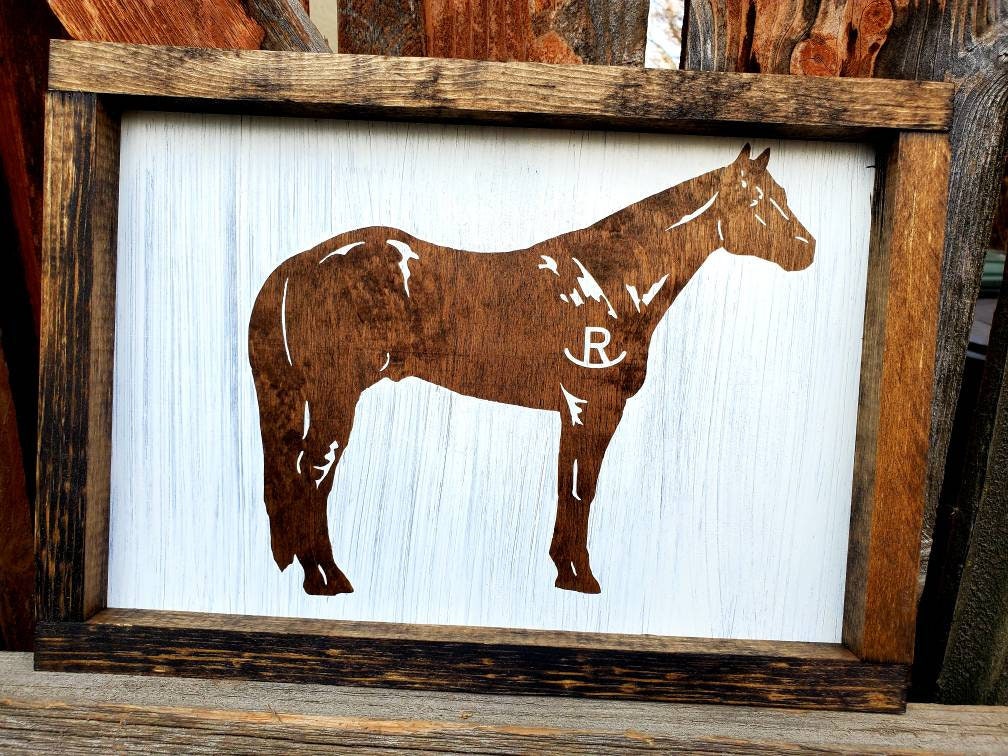 Custom Horse Brand Wall Decor Branded Horse Ranch Decor | Etsy