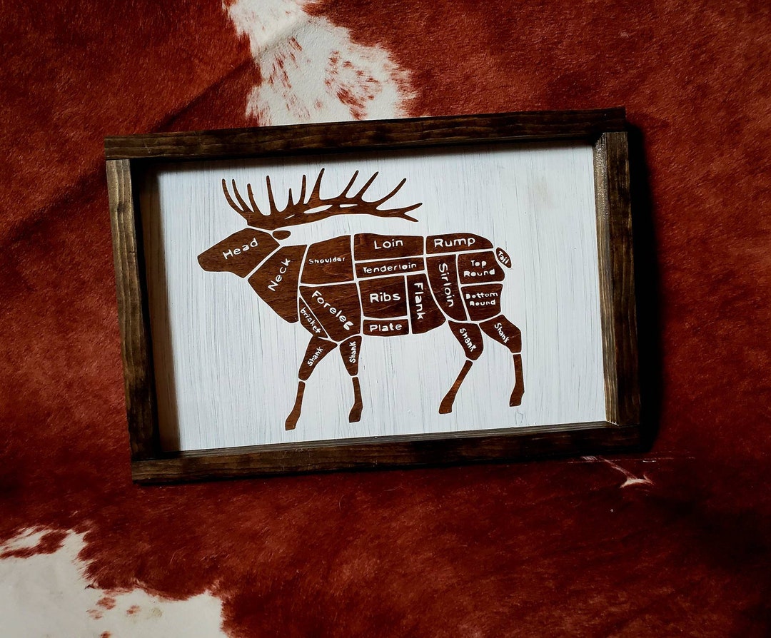 Wildgame Cuts Wall Decor Wooden Sign Farmhouse Venison Cuts Elk Cuts - Etsy