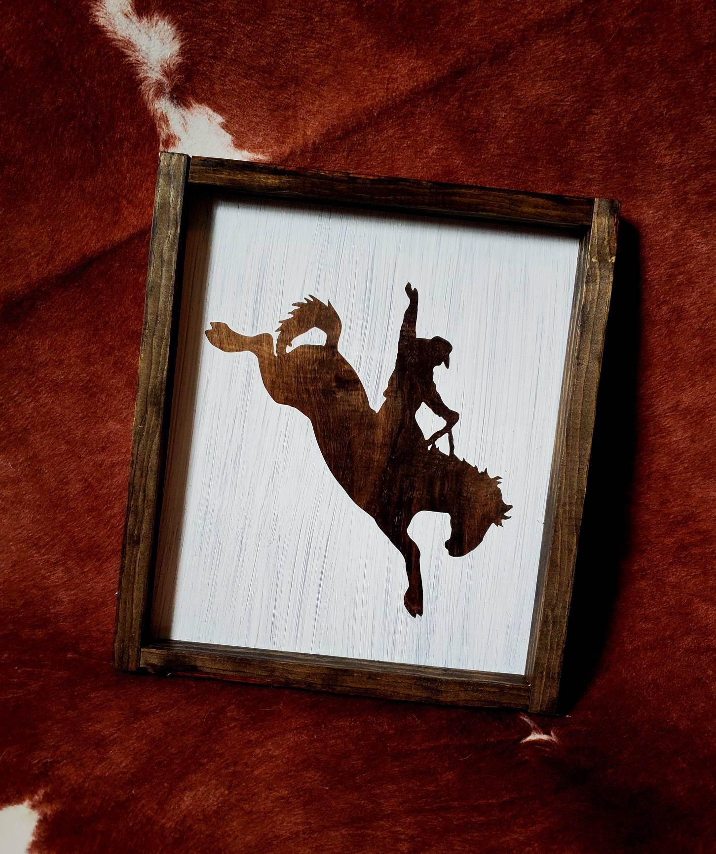 Bareback Bronc Home Decor Wooden Signs Ranch Decor Farmhouse - Etsy