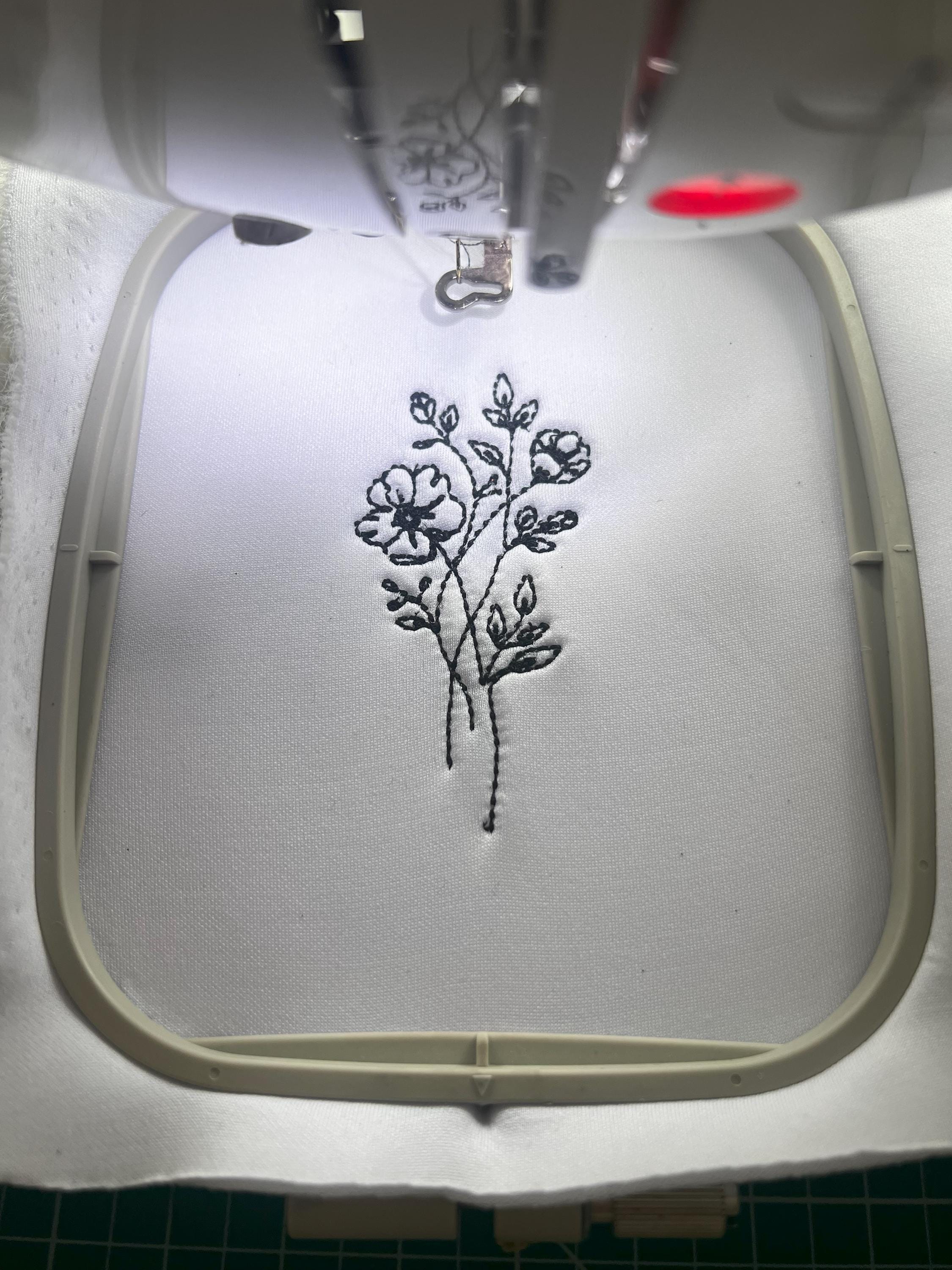 February Birthflowers Embroidery - Primrose & Violet Designs; Machine ...