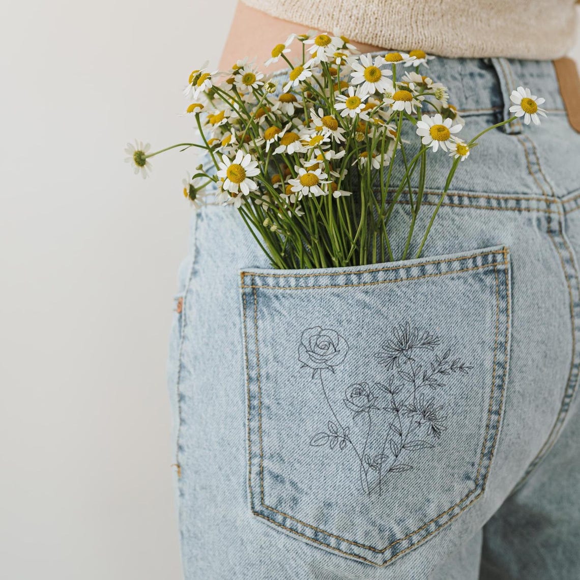 June Birthflowers Embroidery - Rose & Honeysuckle Designs; Machine ...