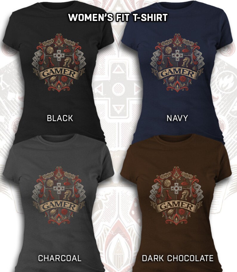 Gamer Crest - Gaming T-shirt - Men's / Unisex & Women's Fit - Etsy