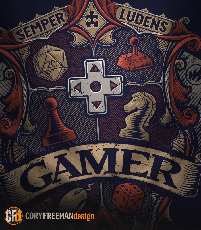 Gamer Crest Gaming T-shirt Men's / Unisex & - Etsy