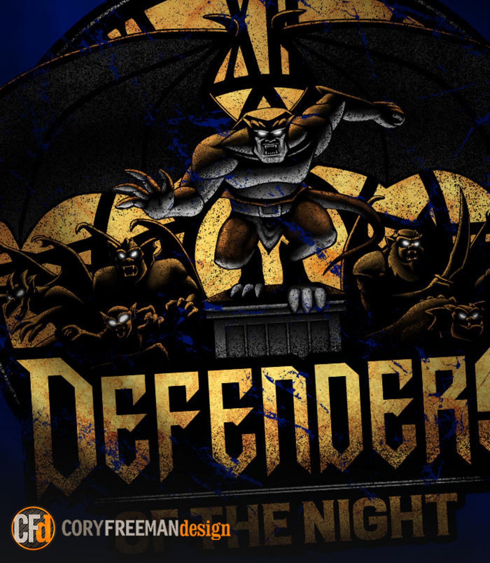 Defenders of the Night - Gargoyles T-shirt - Men's / Unisex & Women's ...