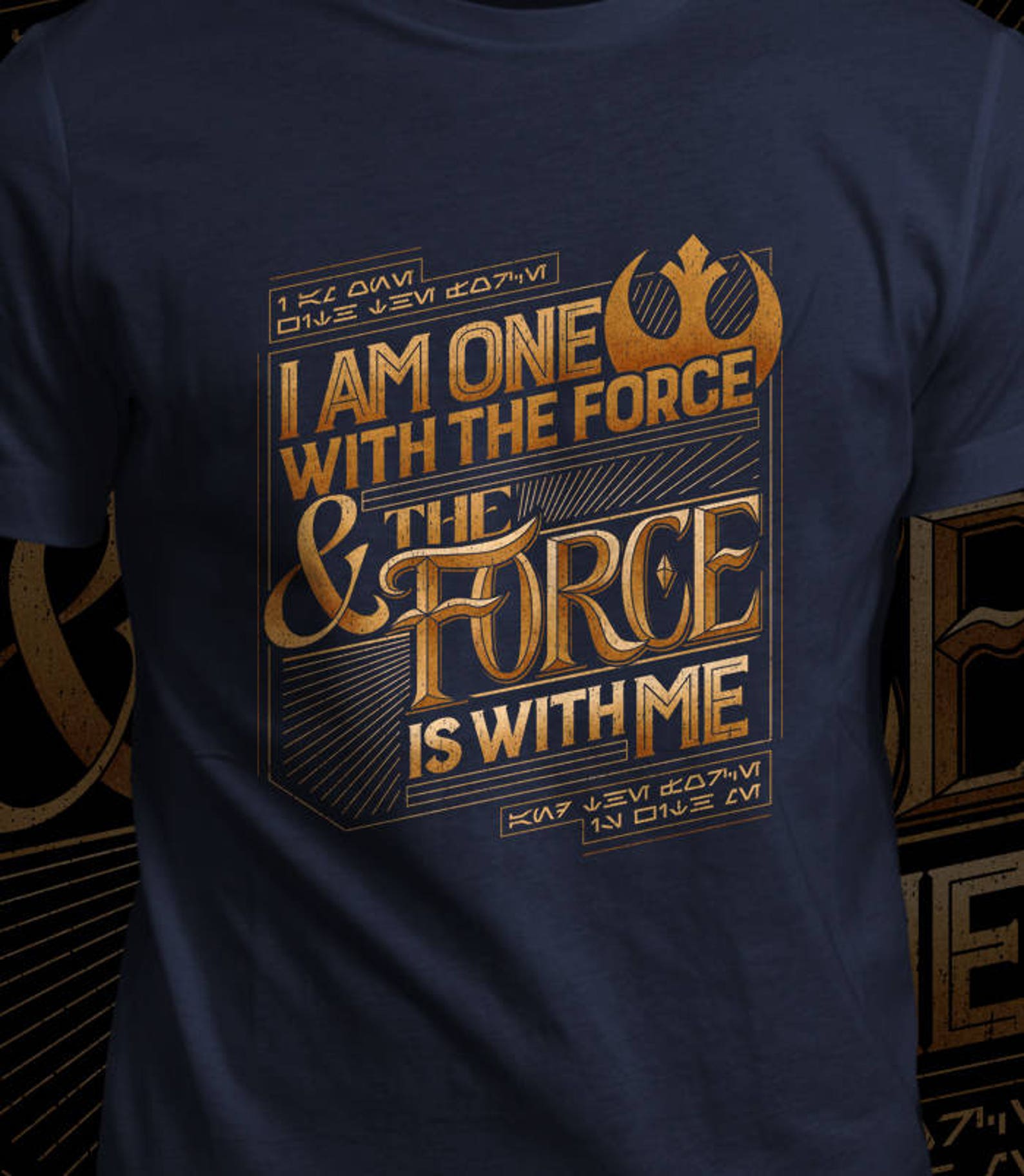 I Am One With the Force Star Wars T-shirt Men's / | Etsy