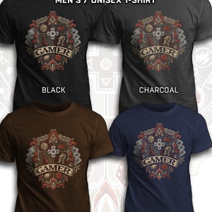 Gamer Crest - Gaming T-shirt - Men's / Unisex & Women's Fit - Etsy