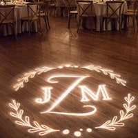 Custom Wedding Monogram Gobo Design: Personalized Light Projection ...