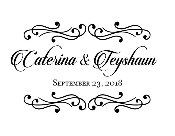 Custom Names Bride and Groom Wedding Logo Gobo Light | Etsy