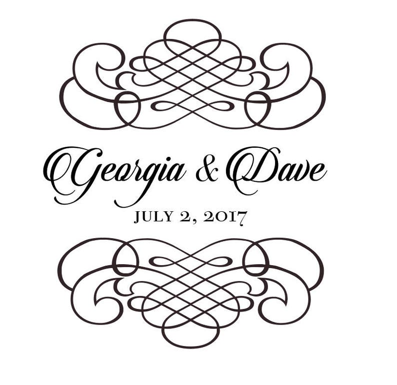 Custom Names Bride and Groom Wedding Logo Gobo Light - Etsy