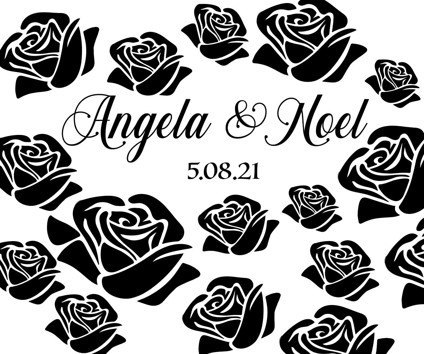 Custom Names Bride and Groom Wedding Logo Gobo Light Projection, Logo ...