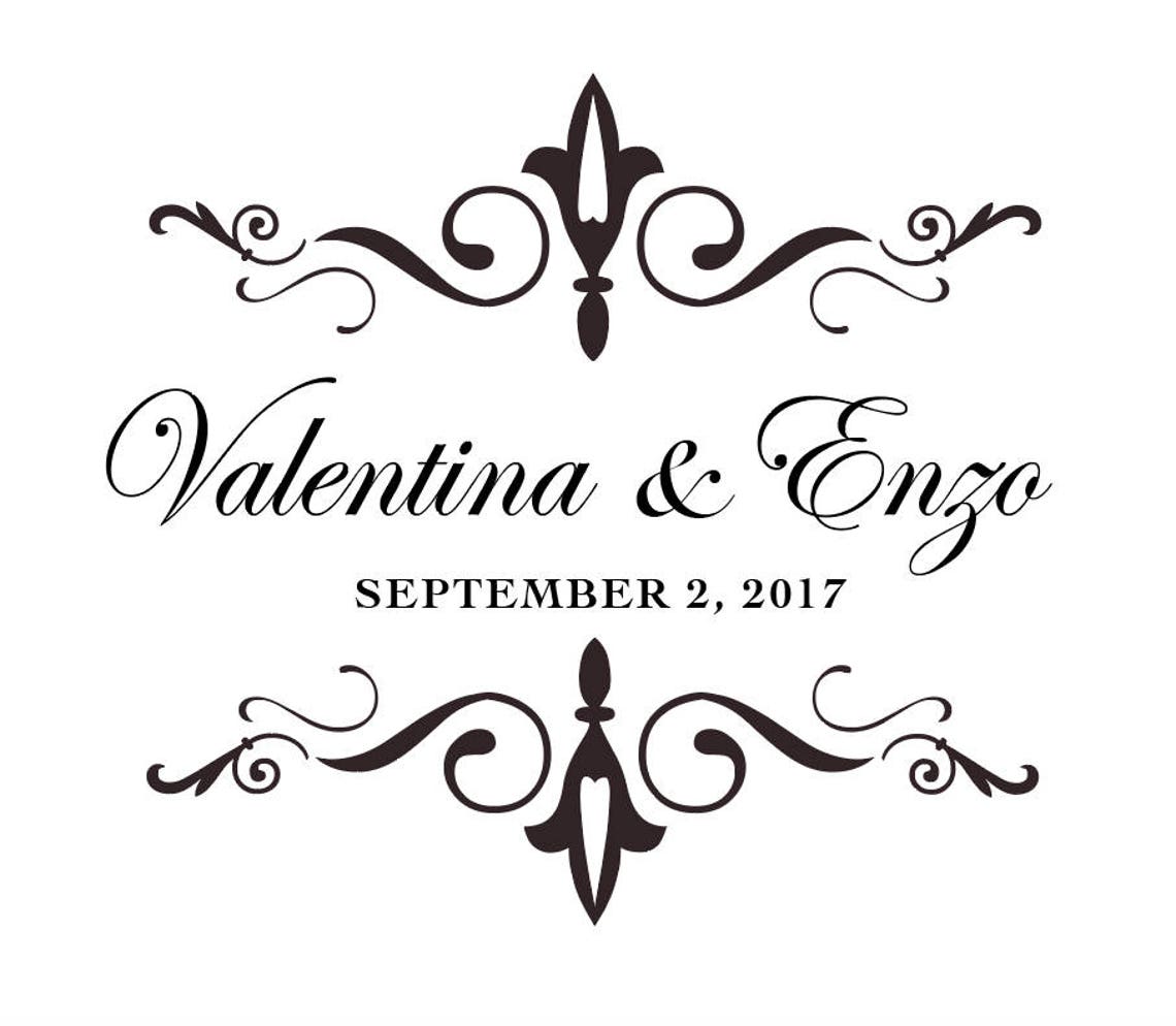 Custom Names Bride and Groom Wedding Logo Gobo Light Projection, Logo ...