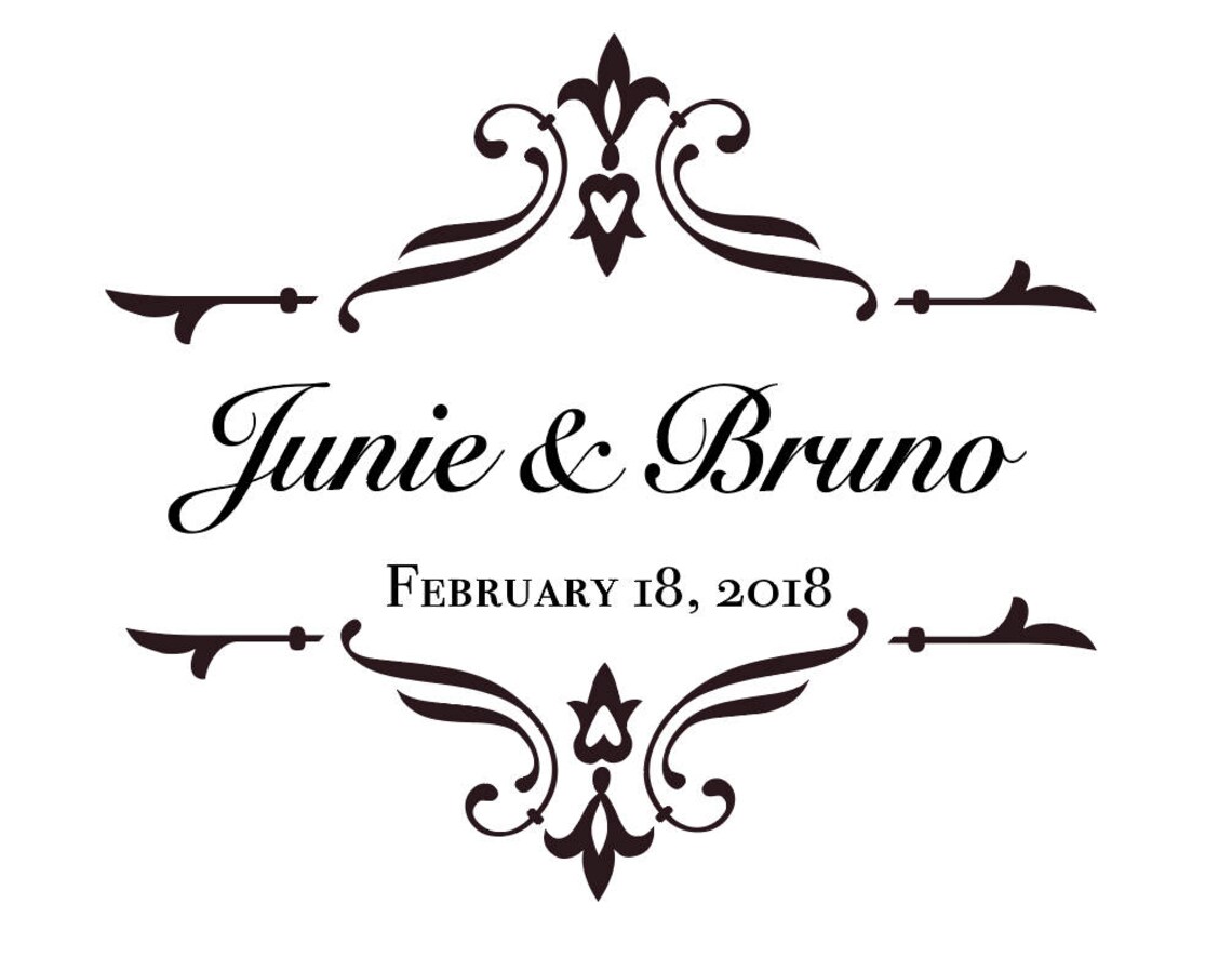 Custom Names Bride and Groom Wedding Logo Gobo Light Projection, Logo ...