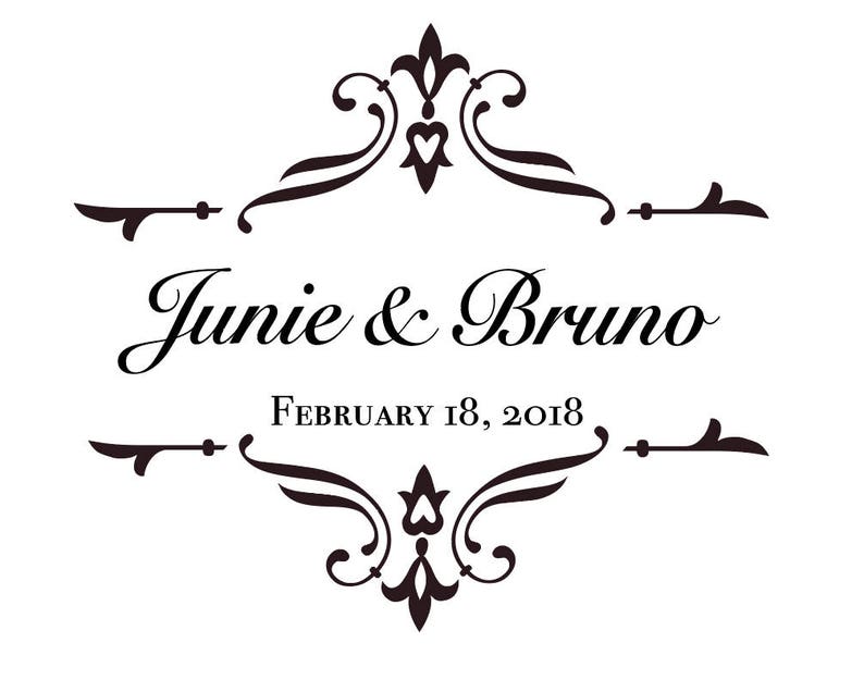 Custom Names Bride and Groom Wedding Logo Gobo Light - Etsy