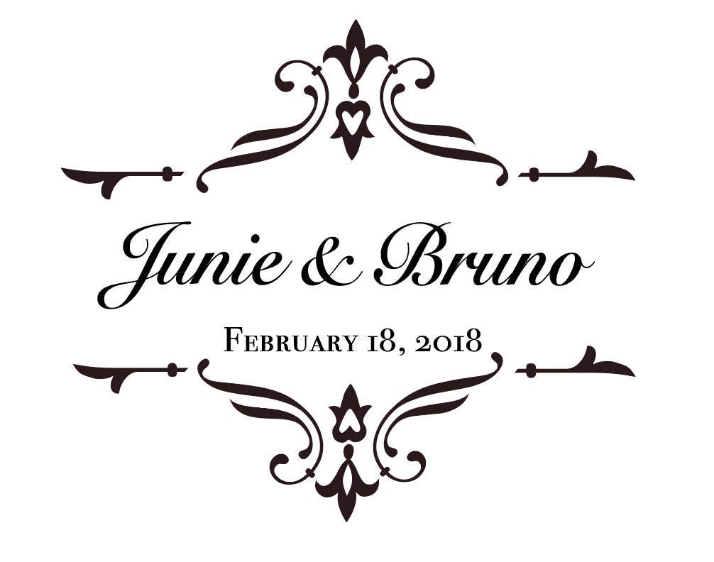 Custom Names Bride and Groom Wedding Logo Gobo Light - Etsy