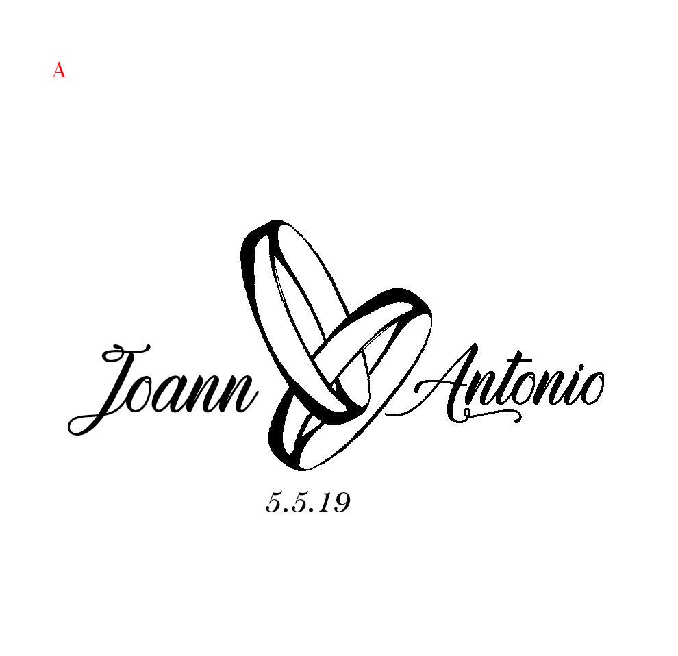 Custom Names Bride and Groom Wedding Logo Gobo Light Projection, Logo ...