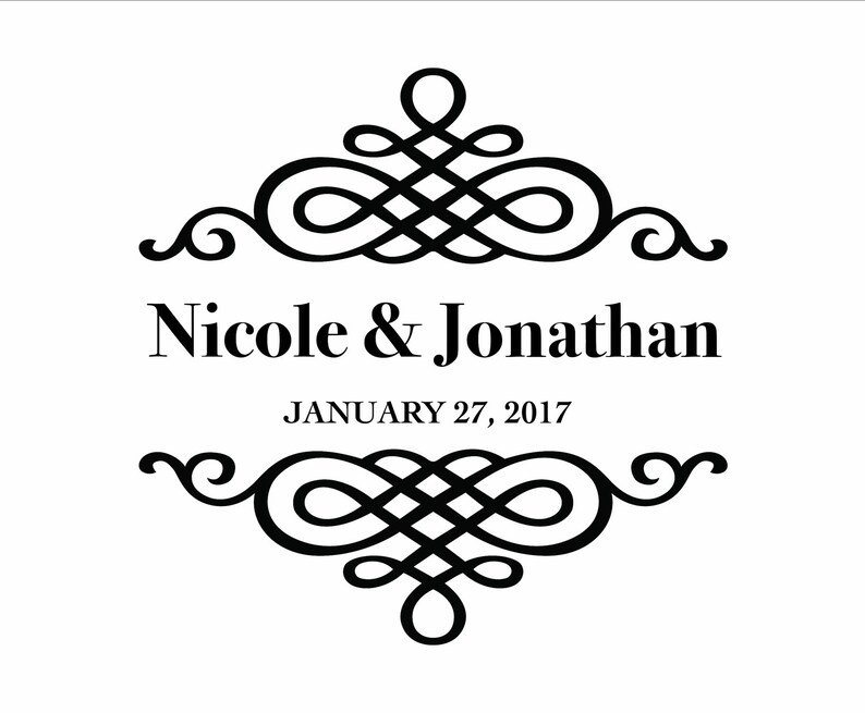 Custom Names Bride and Groom Wedding Logo Gobo Light Projection, Logo ...