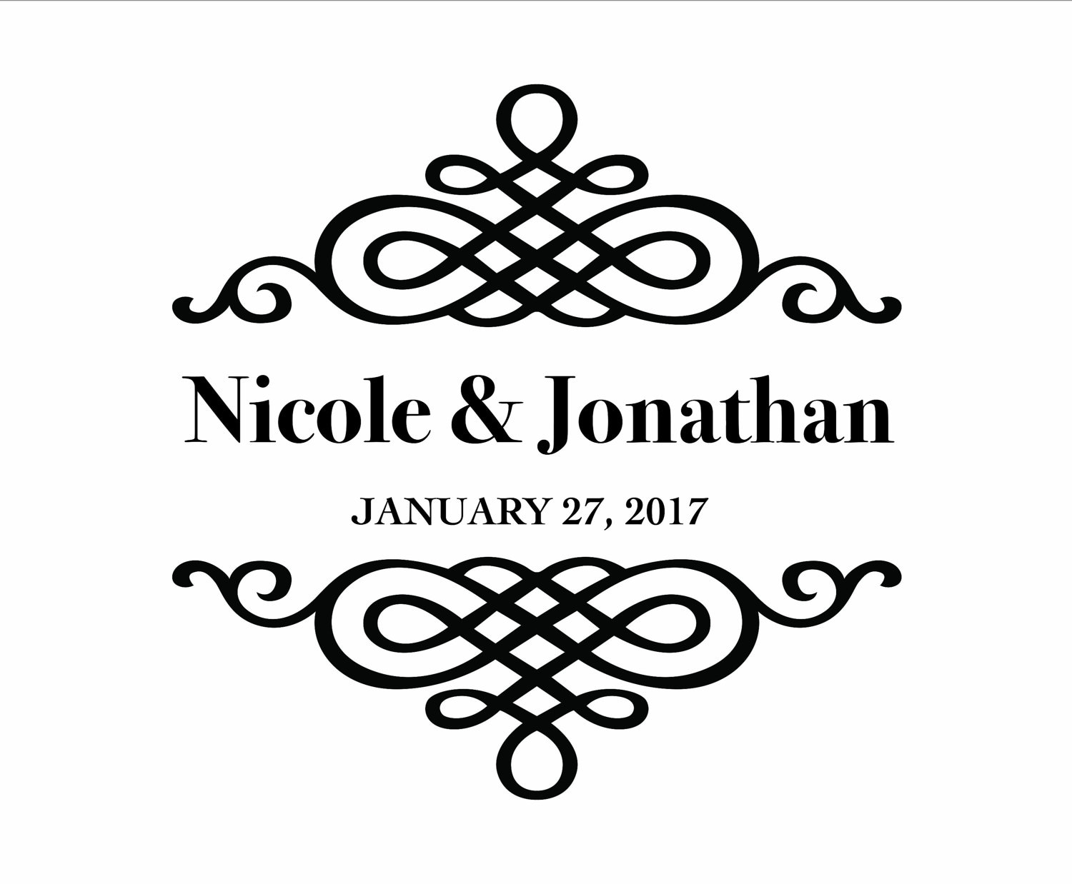 Custom Names Bride and Groom Wedding Logo Gobo Light Projection, Logo ...