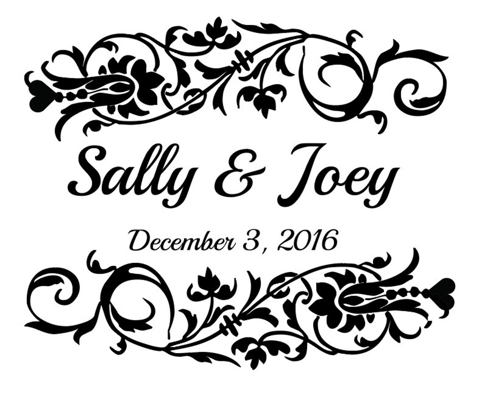 Custom Bride and Groom Wedding Logo Name Design for Signs or Gobo - Etsy