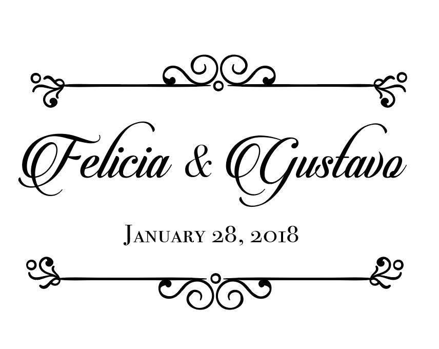 Custom Names Bride and Groom Wedding Logo Gobo Light Projection, Logo ...