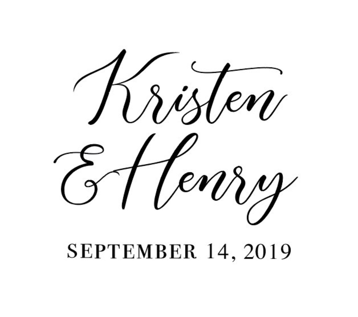 Custom Names Bride and Groom Wedding Logo Gobo Light - Etsy