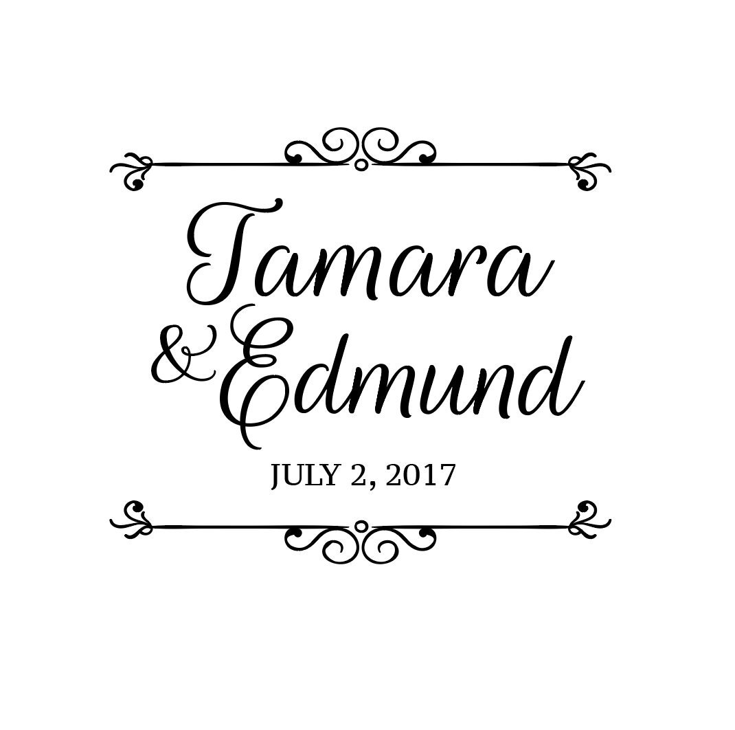 Custom Names Bride and Groom Wedding Logo Gobo Light Projection, Logo ...