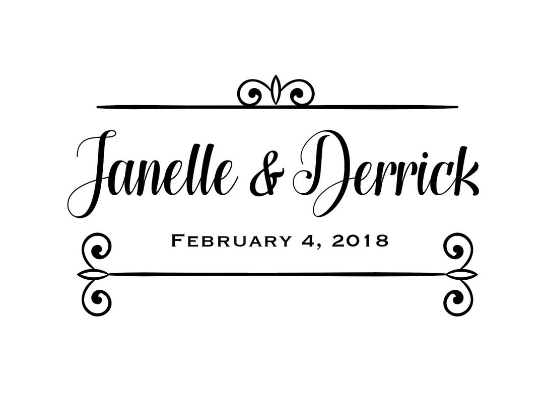 Custom Names Bride and Groom Wedding Logo Gobo Light Projection, Logo ...