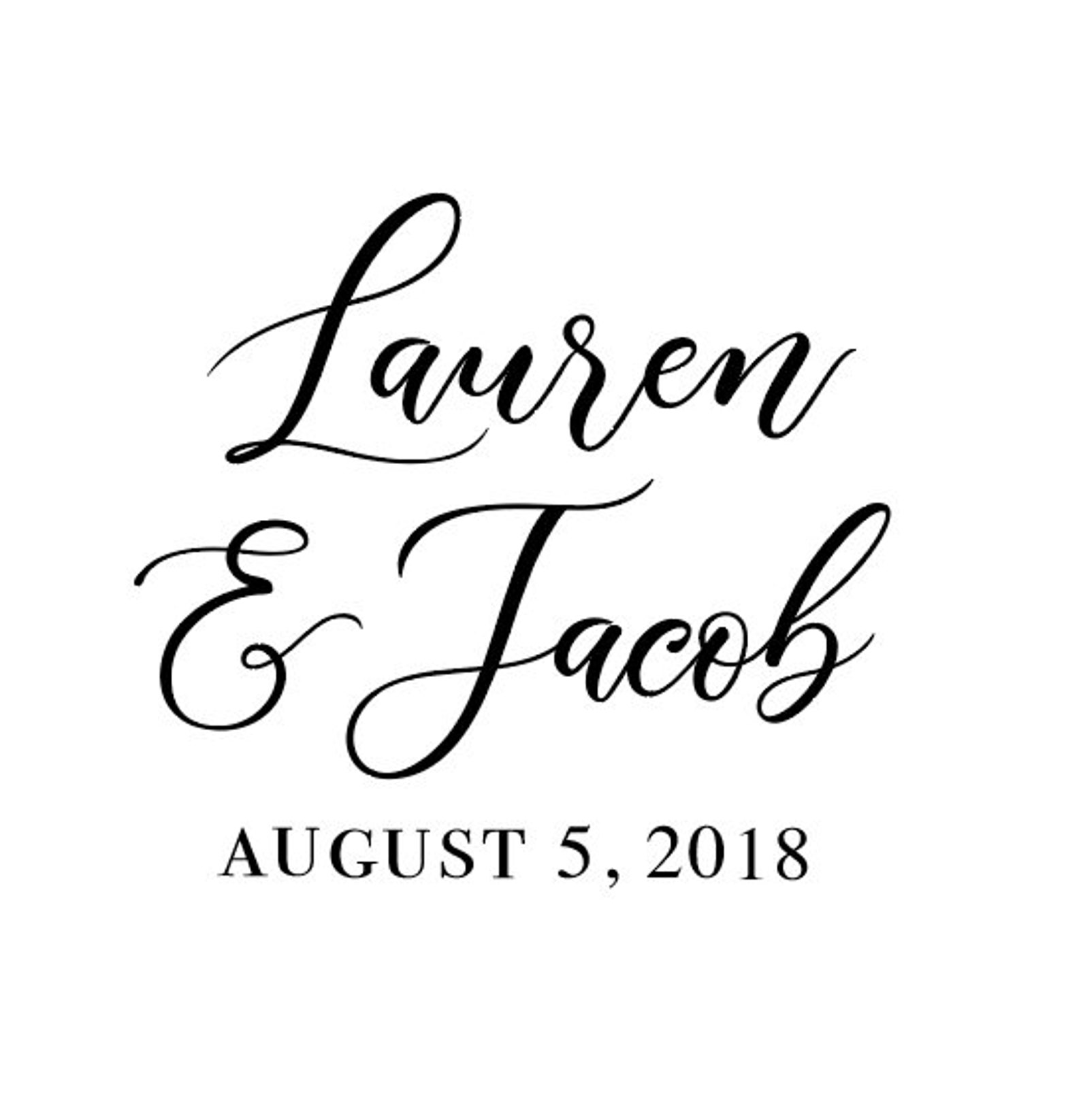 Custom Names Bride and Groom Wedding Logo Gobo Light - Etsy