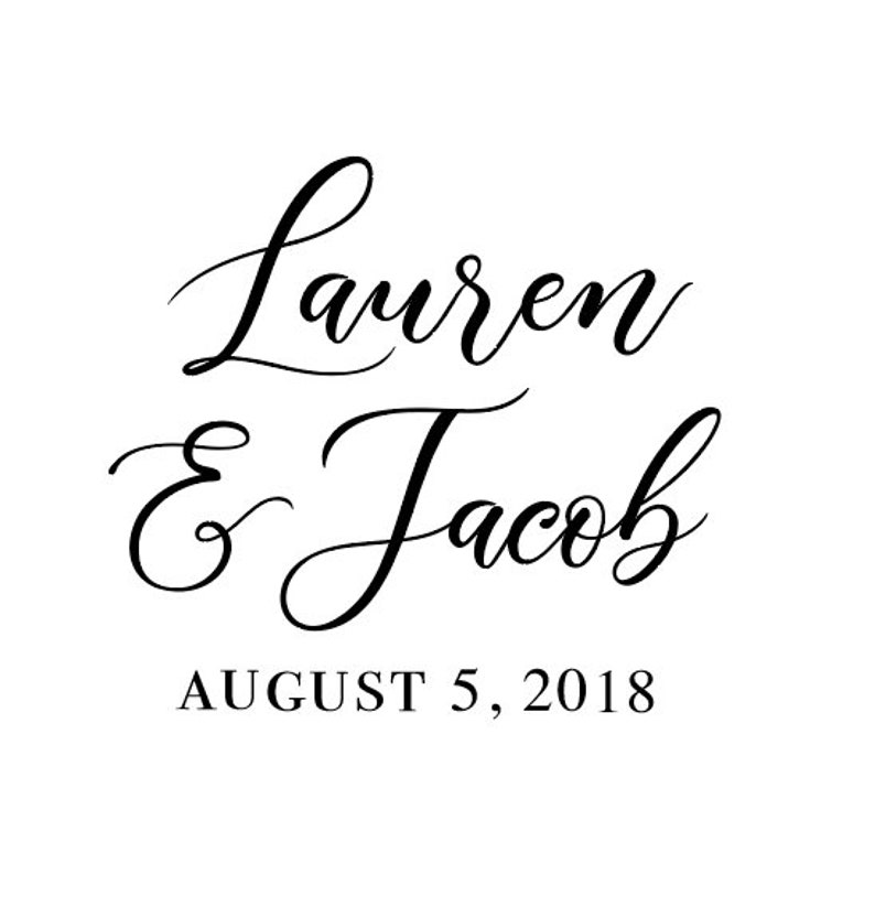 Custom Names Bride and Groom Wedding Logo Gobo Light - Etsy