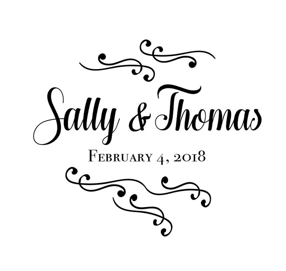 Custom Names Bride and Groom Wedding Logo Gobo Light Projection, Logo ...