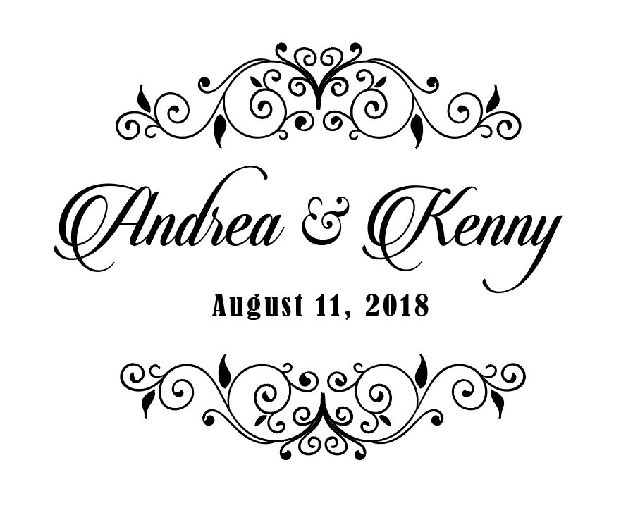 Custom Names Bride and Groom Wedding Logo Gobo Light Projection, Logo ...