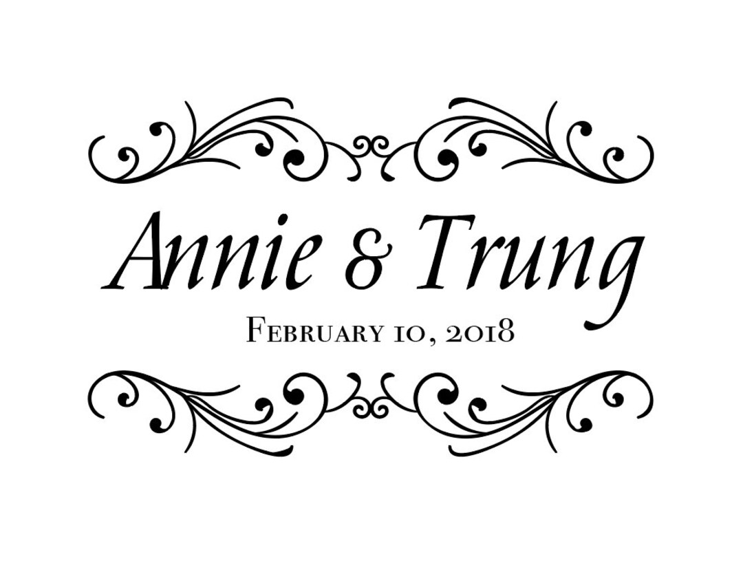 Custom Names Bride and Groom Wedding Logo Gobo Light Projection, Logo ...