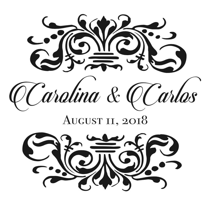 Custom Names Bride and Groom Wedding Logo Gobo Light Projection, Logo ...