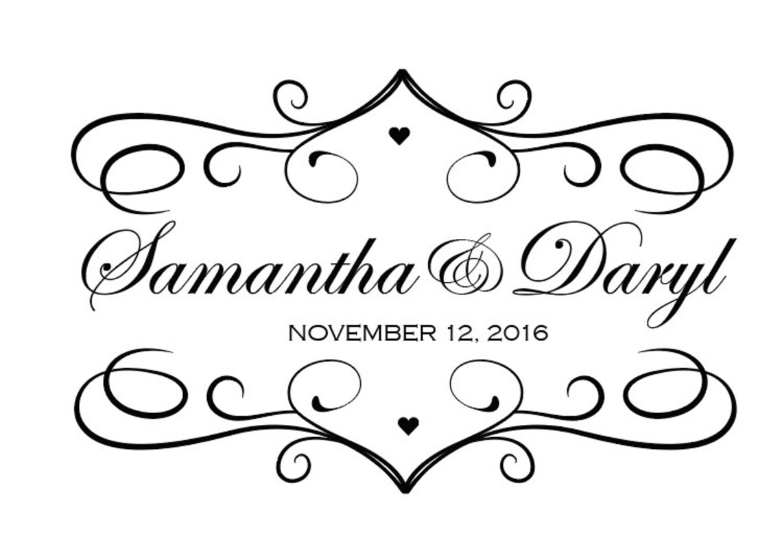Custom Bride and Groom Wedding Logo Name Design for Signs or Gobo - Etsy