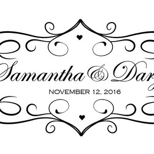 Custom Bride and Groom Wedding Logo Name Design for Signs or Gobo File ...