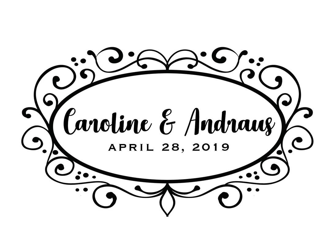 Custom Names Bride and Groom Wedding Logo Gobo Light Projection, Logo ...