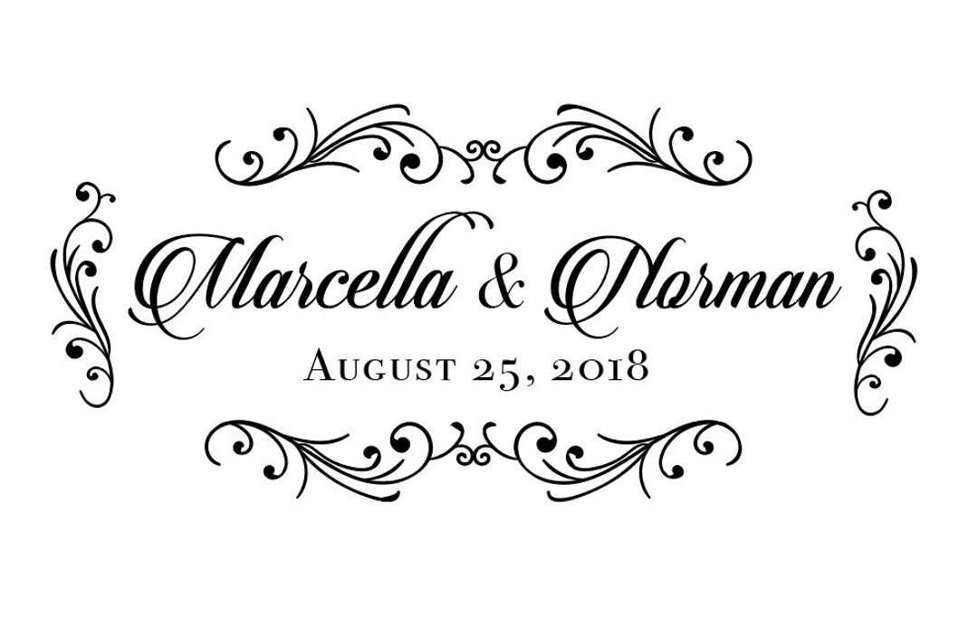 Custom Names Bride and Groom Wedding Logo Gobo Light Projection, Logo ...