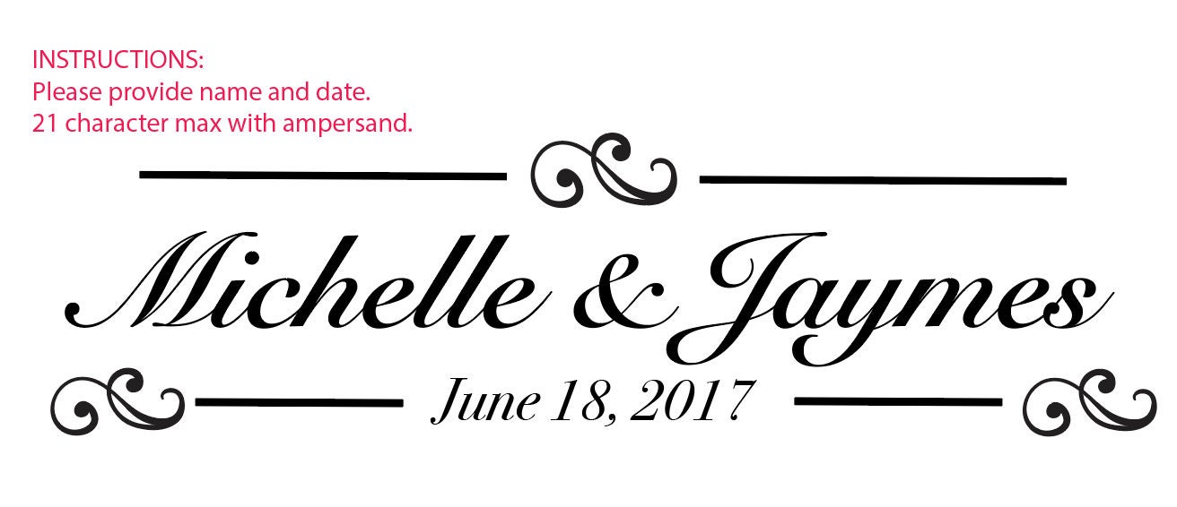 Custom Names Bride and Groom Wedding Logo Gobo Light Projection, Logo ...