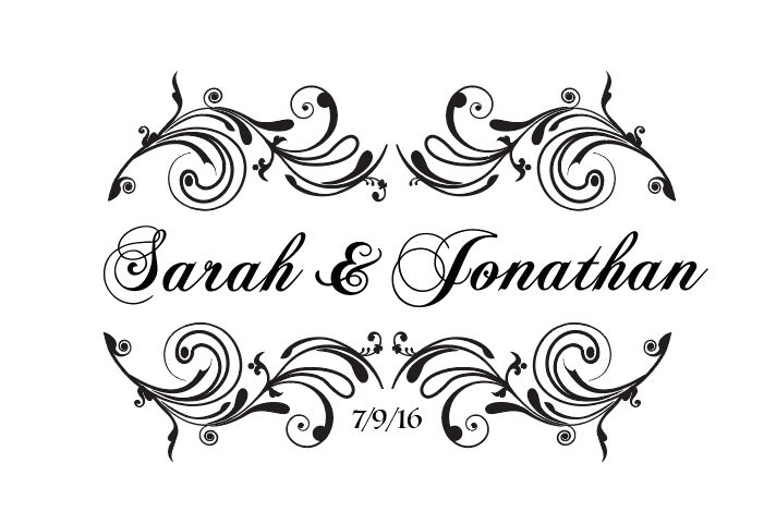 Custom Bride and Groom Wedding Logo Name Design for Signs or Gobo - Etsy