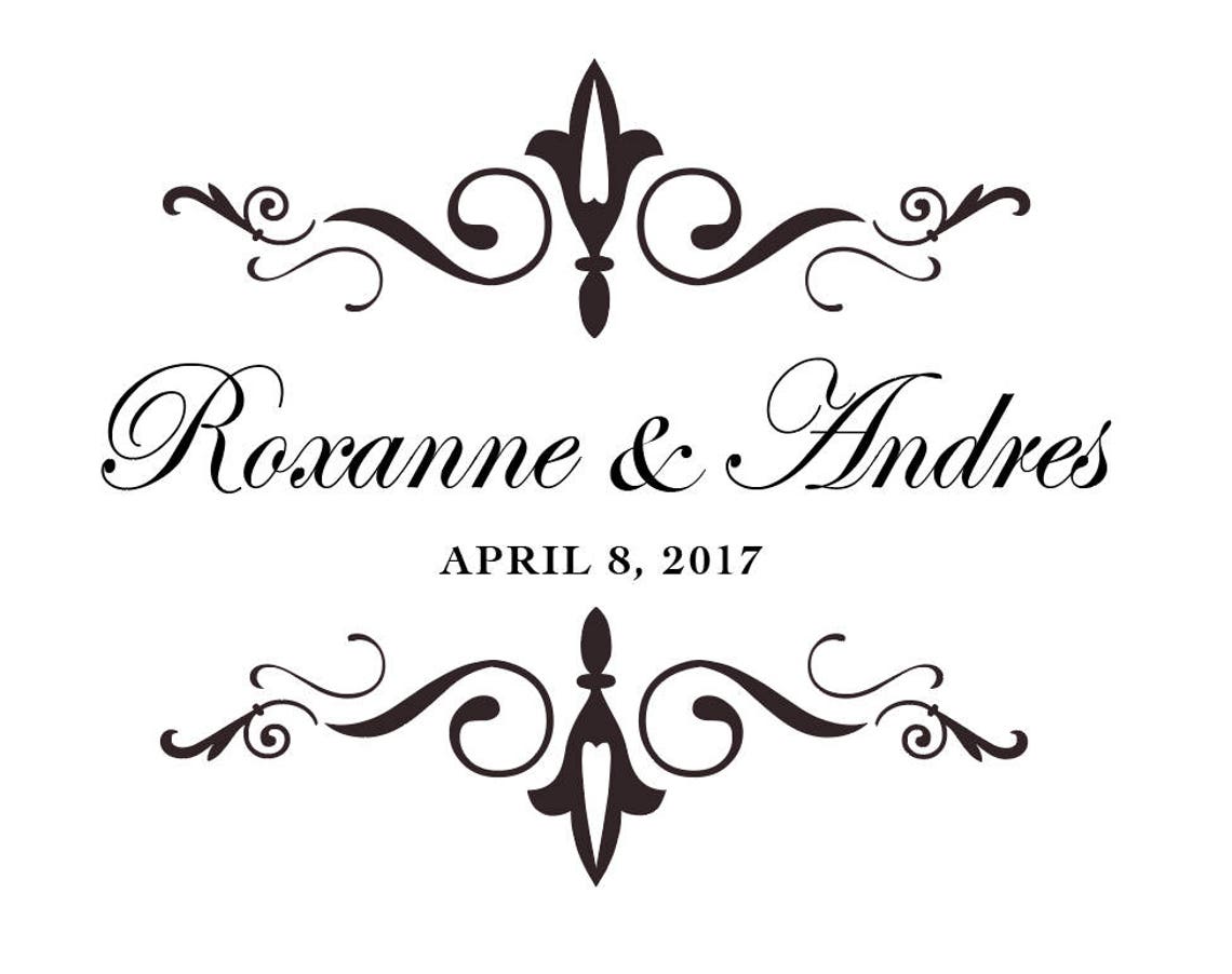 Custom Names Bride and Groom Wedding Logo Gobo Light - Etsy