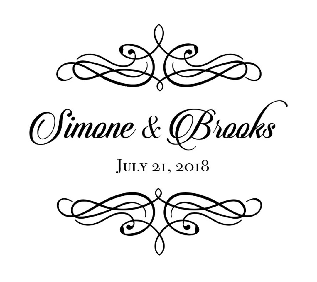 Custom Names Bride and Groom Wedding Logo Gobo Light Projection, Logo ...