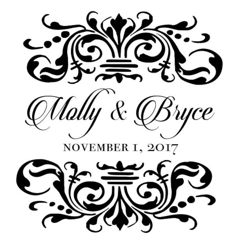 Custom Names Bride and Groom Wedding Logo Gobo Light Projection, Logo ...