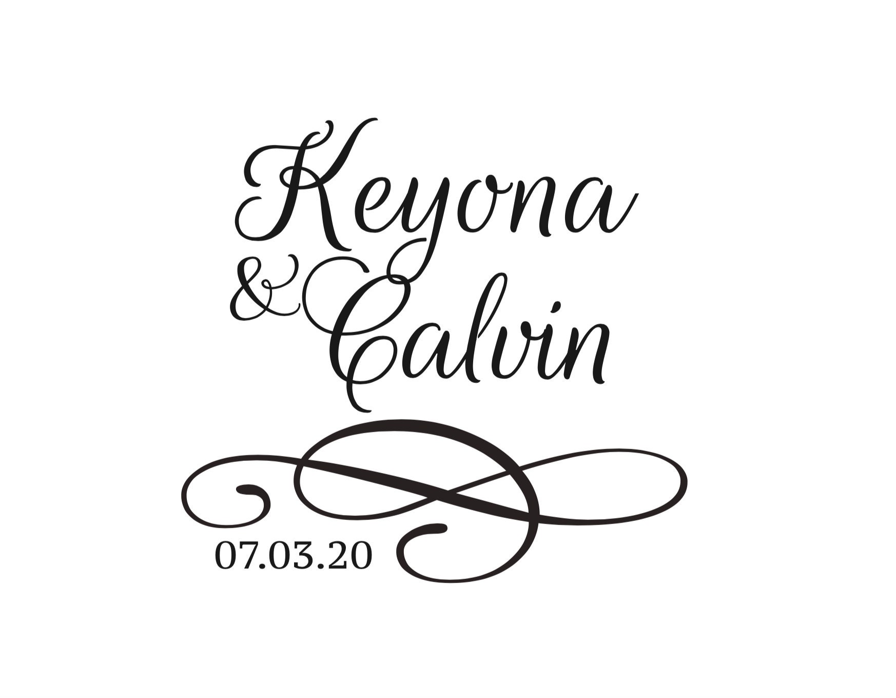 Custom Names Bride and Groom Wedding Logo Gobo Light Projection, Logo ...