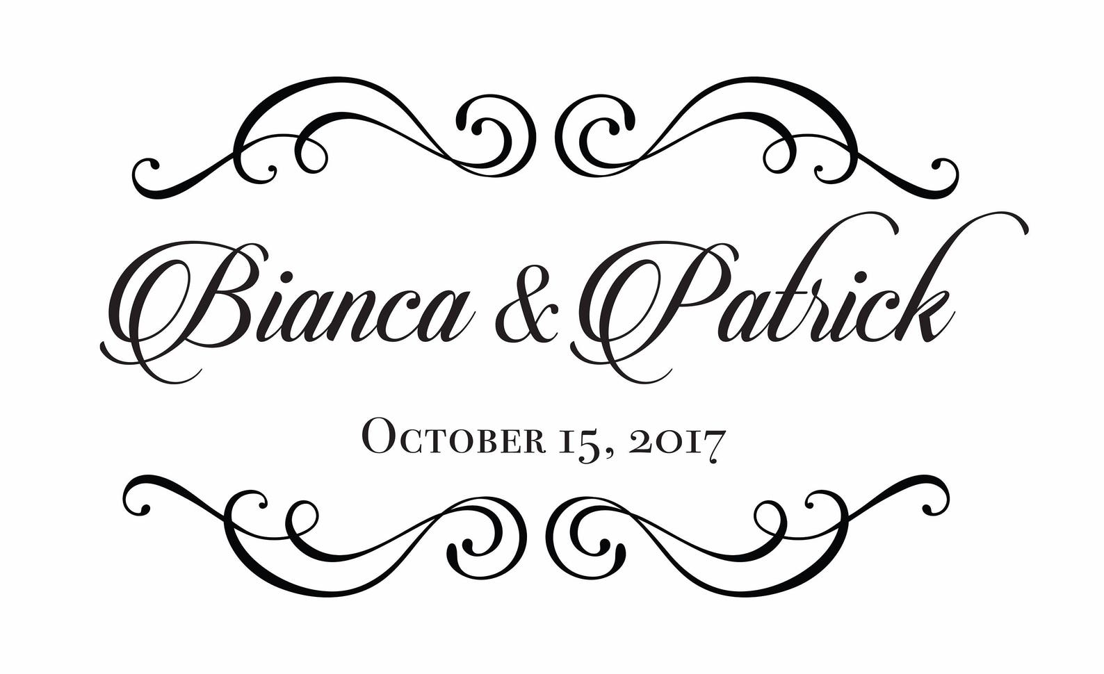 Custom Names Bride and Groom Wedding Logo Gobo Light - Etsy