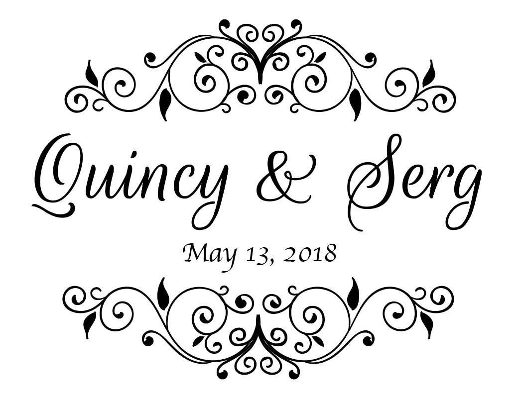 Custom Names Bride and Groom Wedding Logo Gobo Light Projection, Logo ...