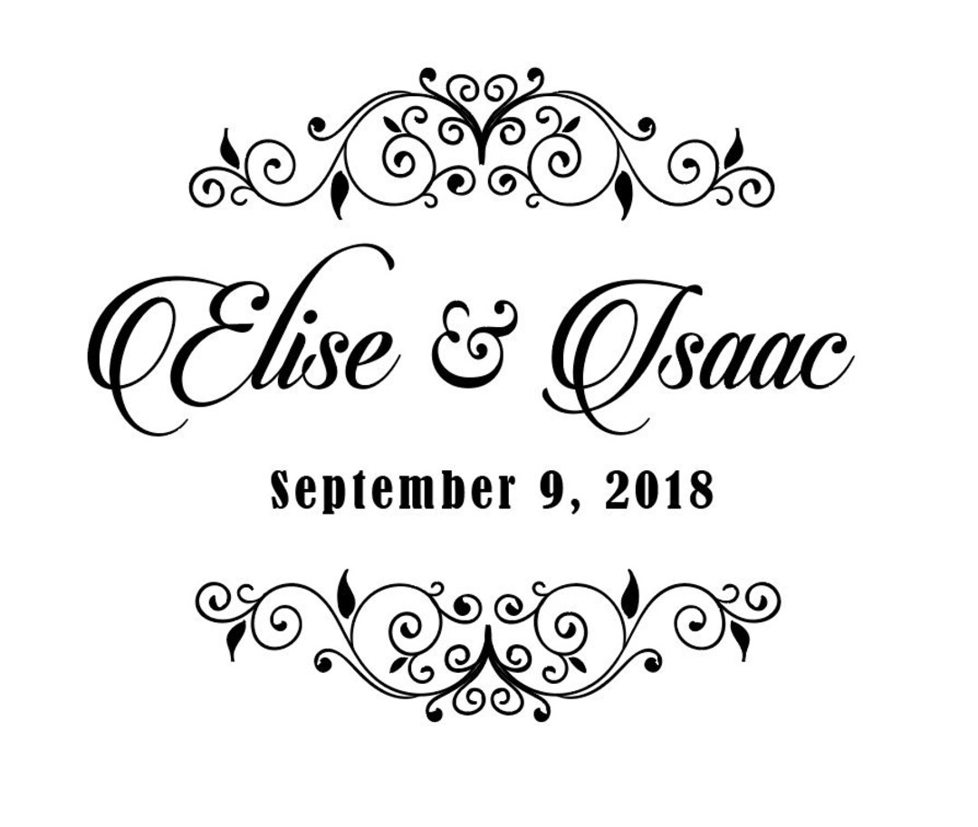 Custom Names Bride and Groom Wedding Logo Gobo Light Projection, Logo ...