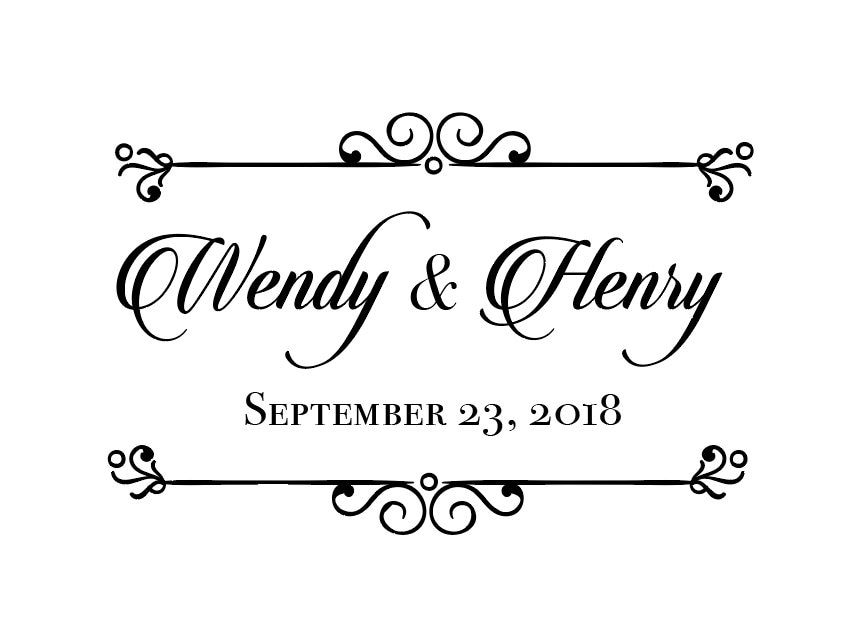 Custom Names Bride and Groom Wedding Logo Gobo Light Projection, Logo ...