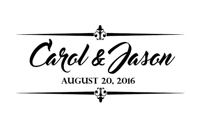 Custom Bride and Groom Wedding Logo Name Design for Signs or Gobo - Etsy