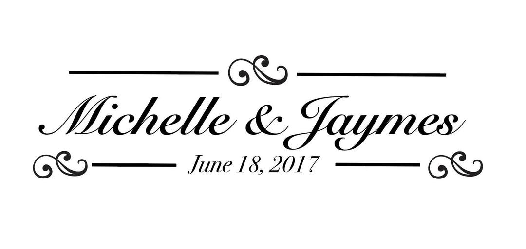 Custom Names Bride and Groom Wedding Logo Gobo Light Projection, Logo ...